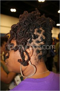curly dreadlocks updo