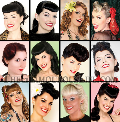 rockabilly hairstyles with bangs